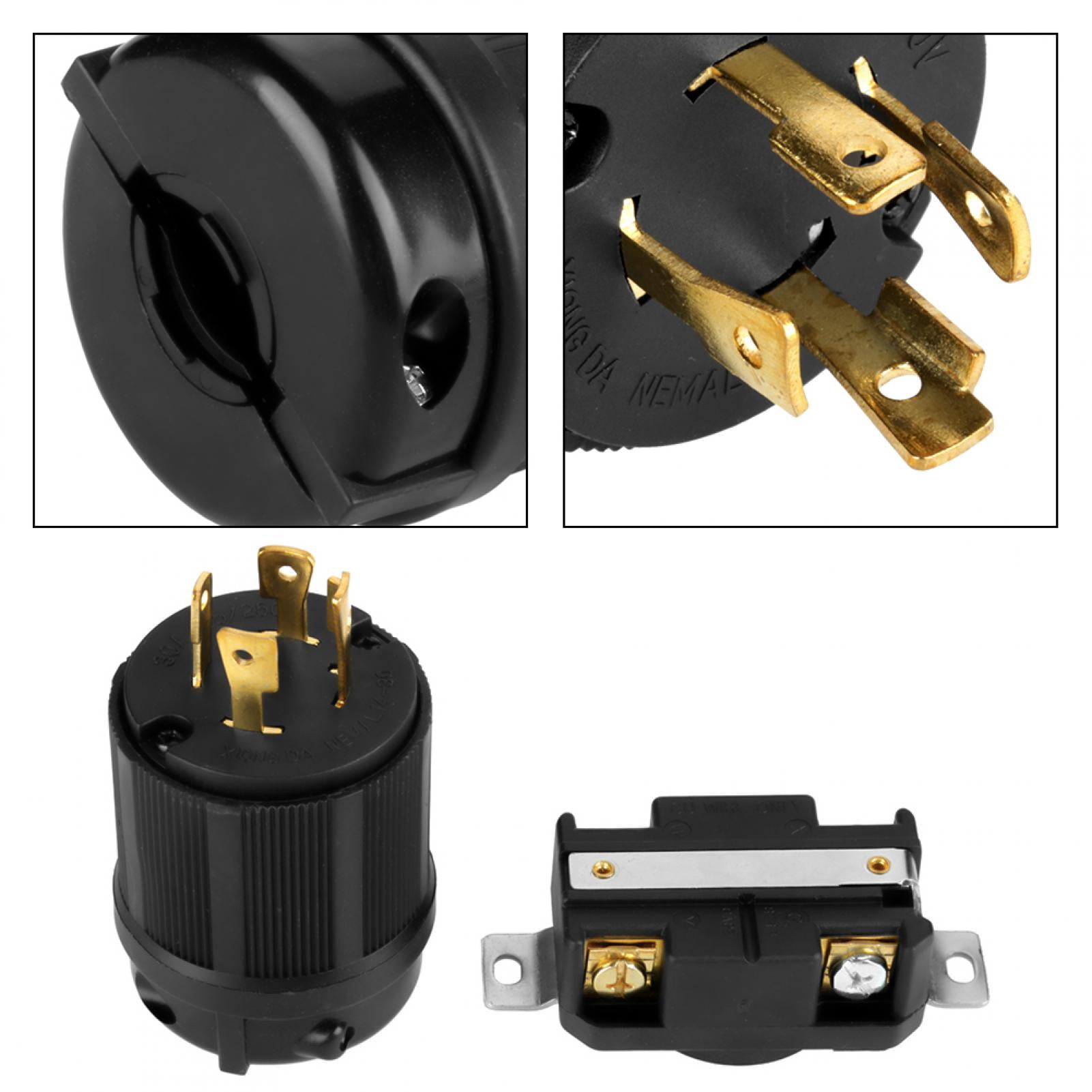Generator Plug, RV Generator Adapter, AC 125V-250V 30A Male to 30A ...