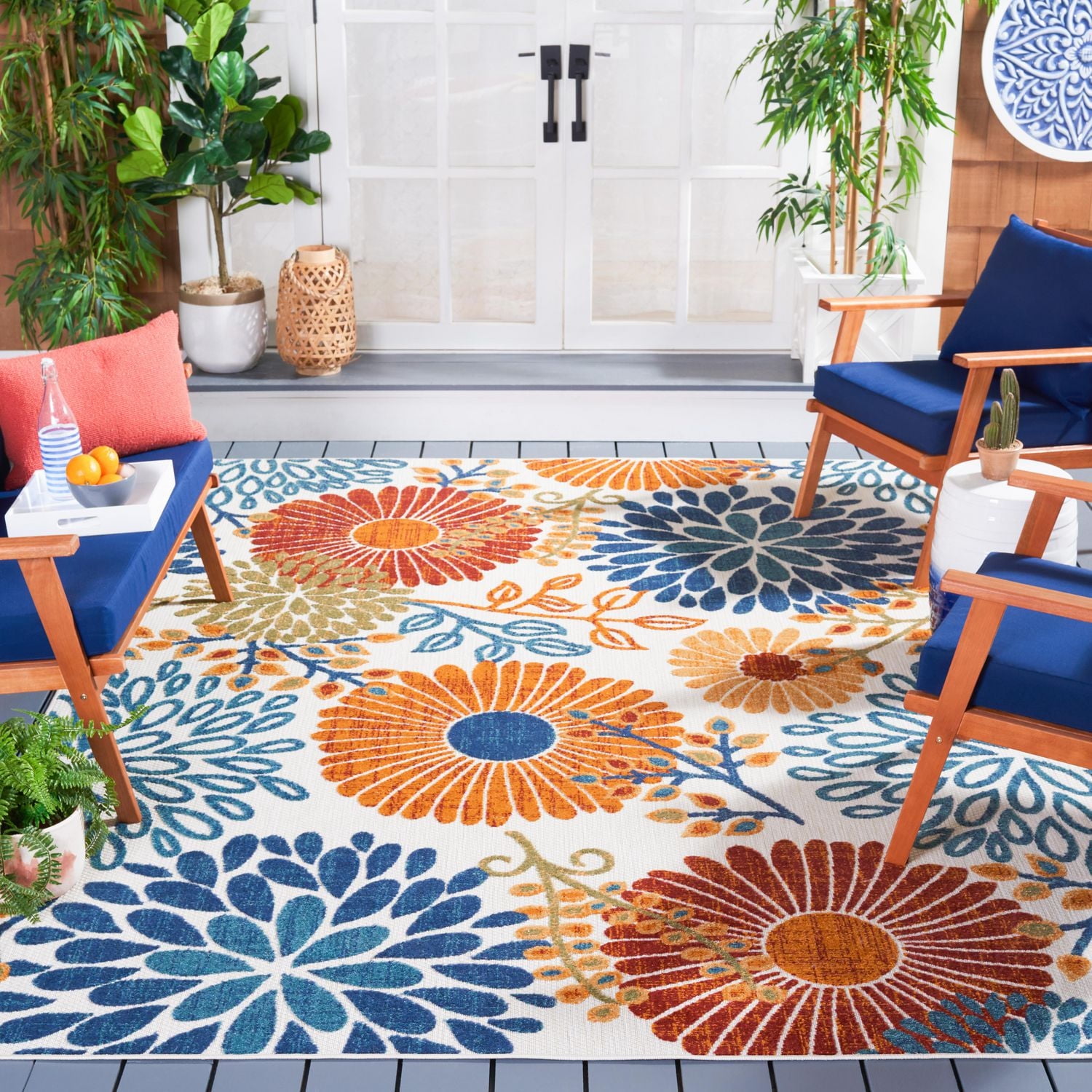 Click here for Safavieh Cabana Garnet Floral Outdoor Area Rug 8 F... prices