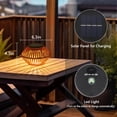 2 Pack Solar Lanterns Outdoor Waterproof, Outdoor Table Lamp Decor ...