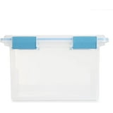 Sterilite Clear 32 Quart Gasket Box, Plastic Storage Container with ...