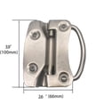 2pcs Silver 4 Inch Pull Ring Handle Nickel Plating Foldable Air Box ...