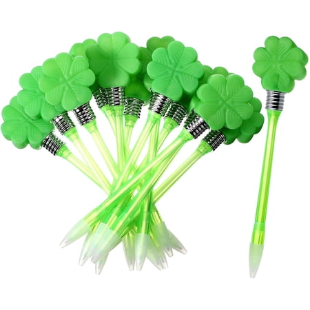 St. Patrick's Day Pens Shamrock LED Ballpoint Pens Four Leaf Clover ...