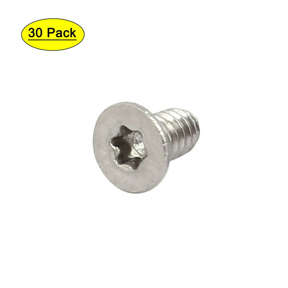 Uxcell M1.6x3mm 304 Stainless Steel Flat Head T4 Drive Torx Screws Fasteners (30-pack) - Walmart ...