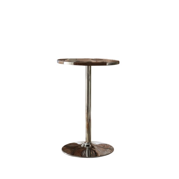 Acme Furniture Brancaster Bar Table, Retro Brown Top Grain Leather ...