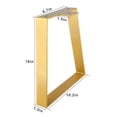 16 Inch Trapezoid Metal Table Legs Gold – DIY Furniture Legs For Coffee ...