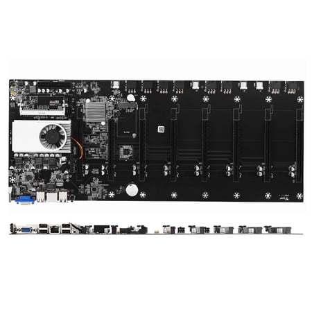 Mining Motherboard SATA 3.0 8 GPU PCI-E 16X motherboard computer ...
