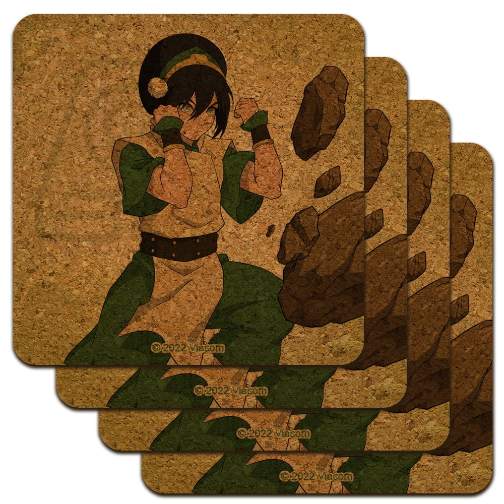 Avatar the Last Airbender Toph Low Profile Novelty Cork Coaster Set ...