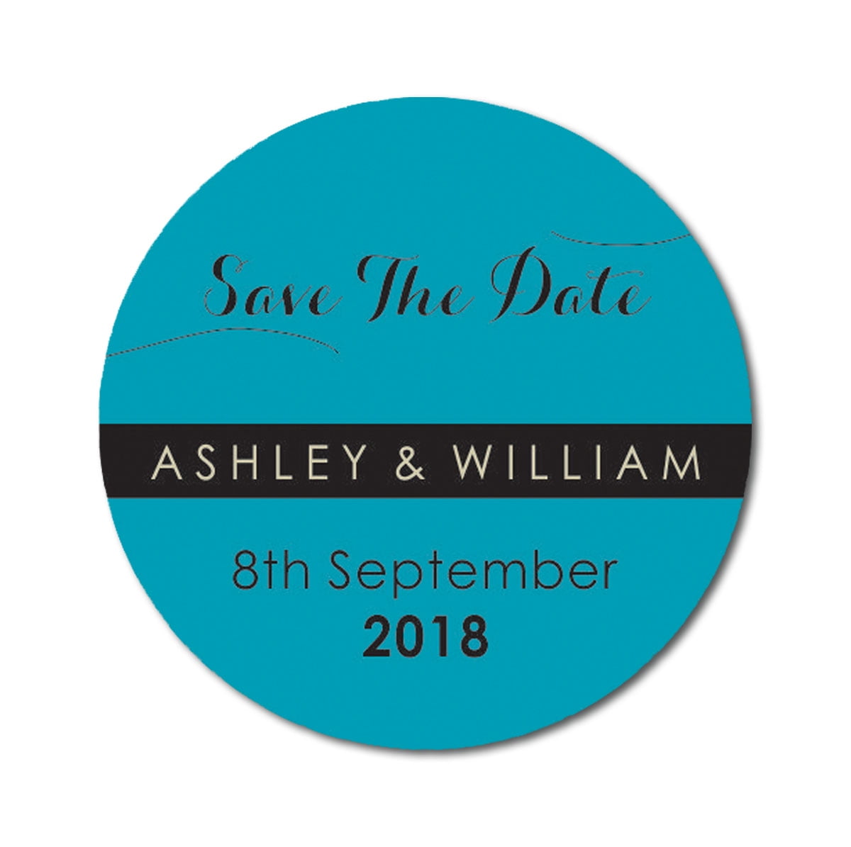 Darling Souvenir Round 45 Pcs Custom Save The Date Stickers ...