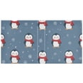 Christmas Cute Penguins with Red Scarf Round Ring Binder 3 Rings 1.5 ...