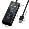 LNJLAN Fast Speed USB Hub Extender 2.0 3.0 - 4 Port Adapter for Power ...