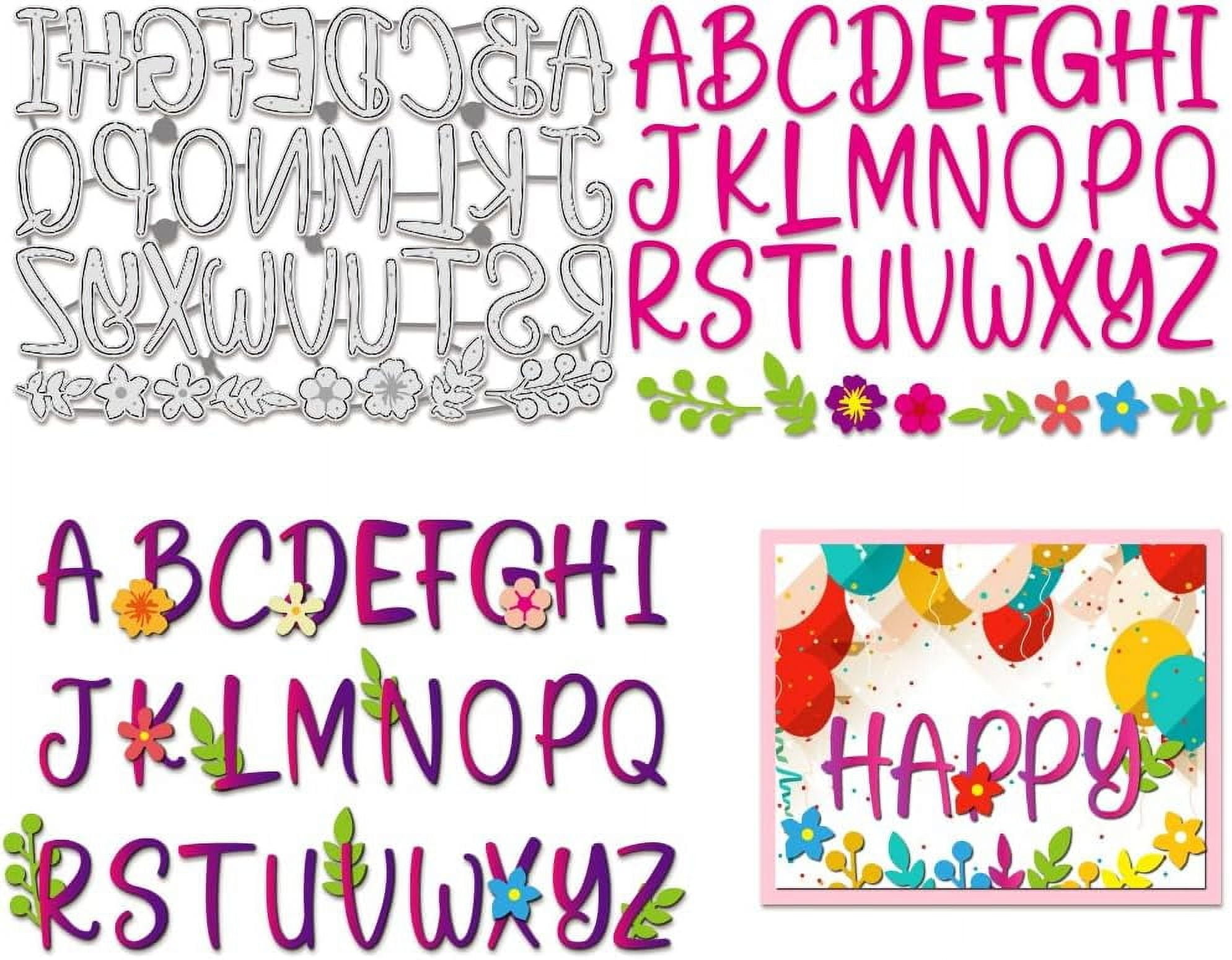 Plantillas de troquelado de letras del alfabeto, 5,16 x 7,4 cm, para ...