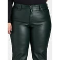 Terra & Sky Women's Plus Size Faux Leather Pants, 29” Inseam, Sizes 14W ...