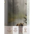 Bear Forest Sheer Curtains for Living Room Bedroom Foggy Pine Trees ...