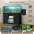 Selooye 55-75 Gallon Fish Tank Stand with Sliding Barn Doors & Power ...