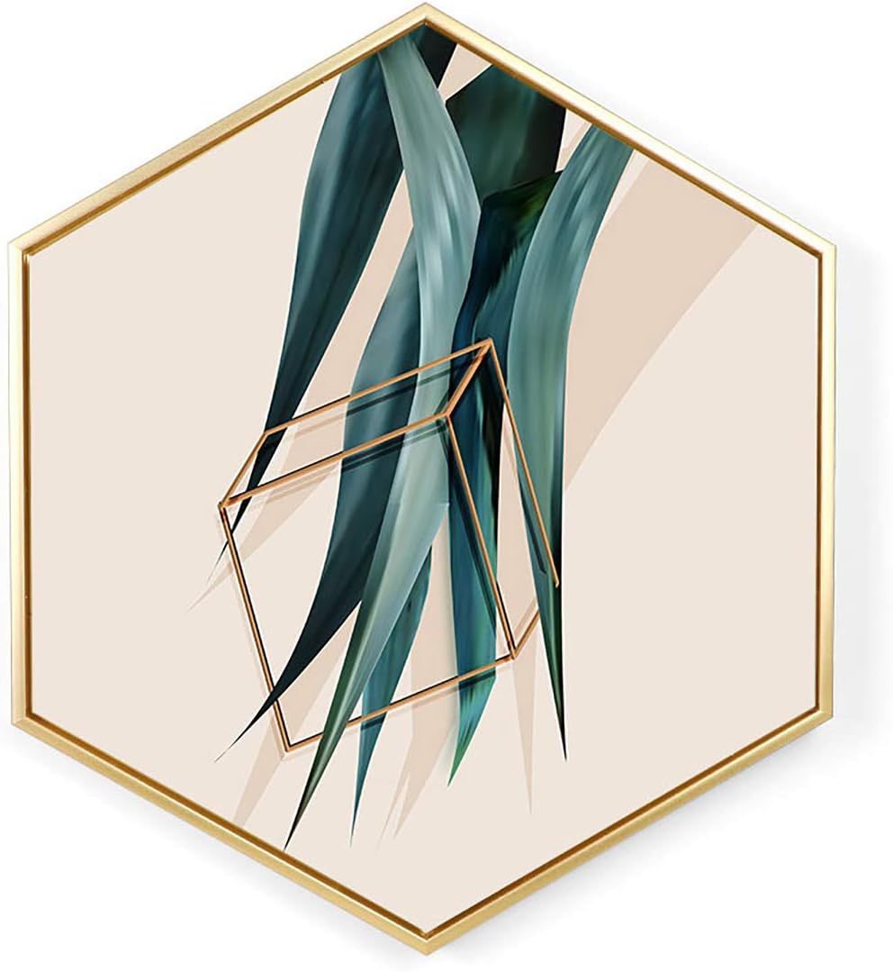 LINLIN Geometric Shape Wall Art Décor Posters with Frame,Hanging Oil ...