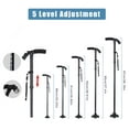 Folding Walking Cane with 6 LED Lights, 5-Level Height Adjustable, 360 ...