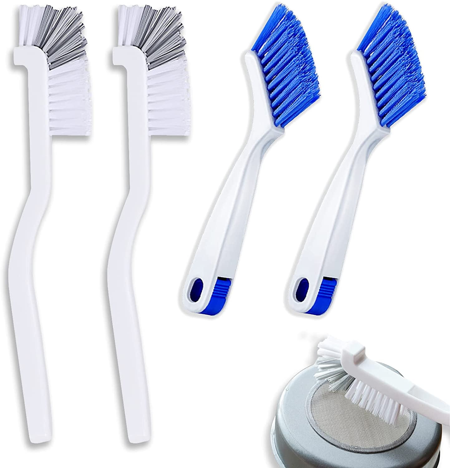 4Pcs Cleaning Brush Small Scrub Brush Kitchen Sink Bathroom Brushes, Sliding Door or Window ...