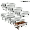 Chafing Dish Set - Full, 1/2 & 1/3 Size Food Warmers with 9 Qt Pans ...