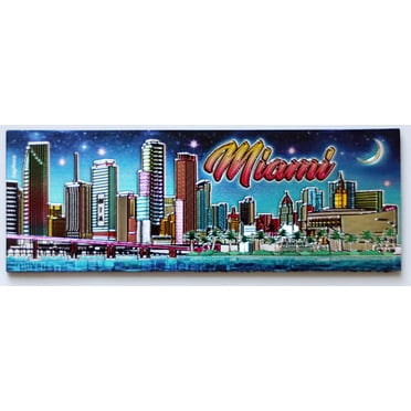 Miami Florida Scene Dual Layer mdf magnet 2.25 x 3.5 - Walmart.com