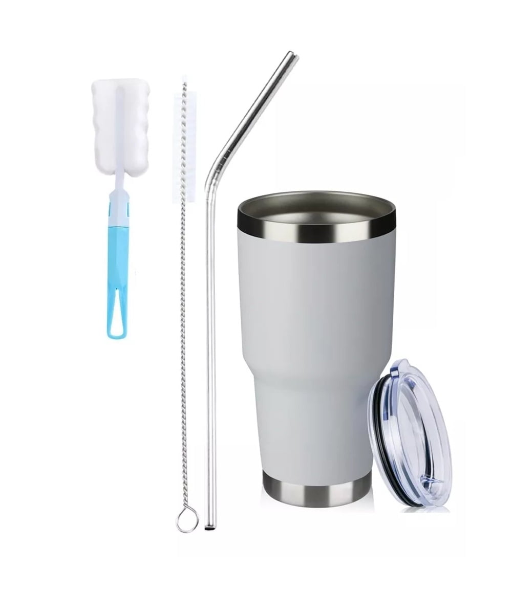 Termo Portátil De Acero Inoxidable Frío Y Caliente De 30 Oz Blanco ...