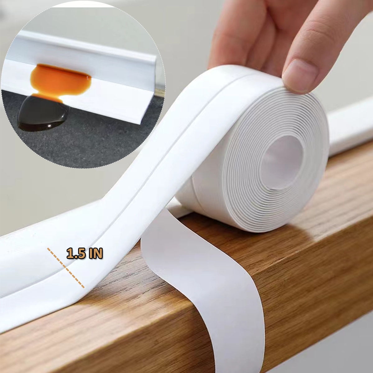 Caulk Strip, PE Self Adhesive Bathtub Sealant Tape for Kitchen ...