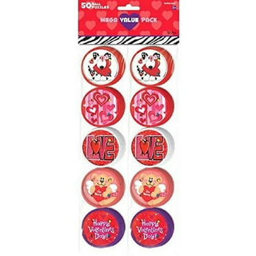 Fun Express Assorted Colors Valentine's Day Party Favors, 48 Count ...