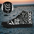 Coolcustomize Men's High-top Ethnic Style Sneakers, Trendy Black ...