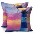 2pcs Multi-Size Graduation Season Gift.Dreamy Lighthouse Sunset Design ...