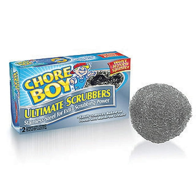 Chore Boy 00218 2CT Stainless Steel Chore Boy Scrubbers 2 Count ...