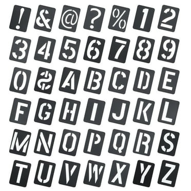12 Sheets Calligraphy Stencils Bookmark Templates Numbers and Letters ...