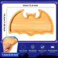 BIZHUA Halloween Pumpkin Wooden Serving Tray, Rustic Carving Board for ...