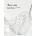 Wingslove Womens Sexy Lace Sheer Bra Demi Mesh Balconette See Through