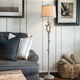 Oneach 59.75" Farmhouse Floor Lamp with Lamp Shade,Retro Tree Trunk ...