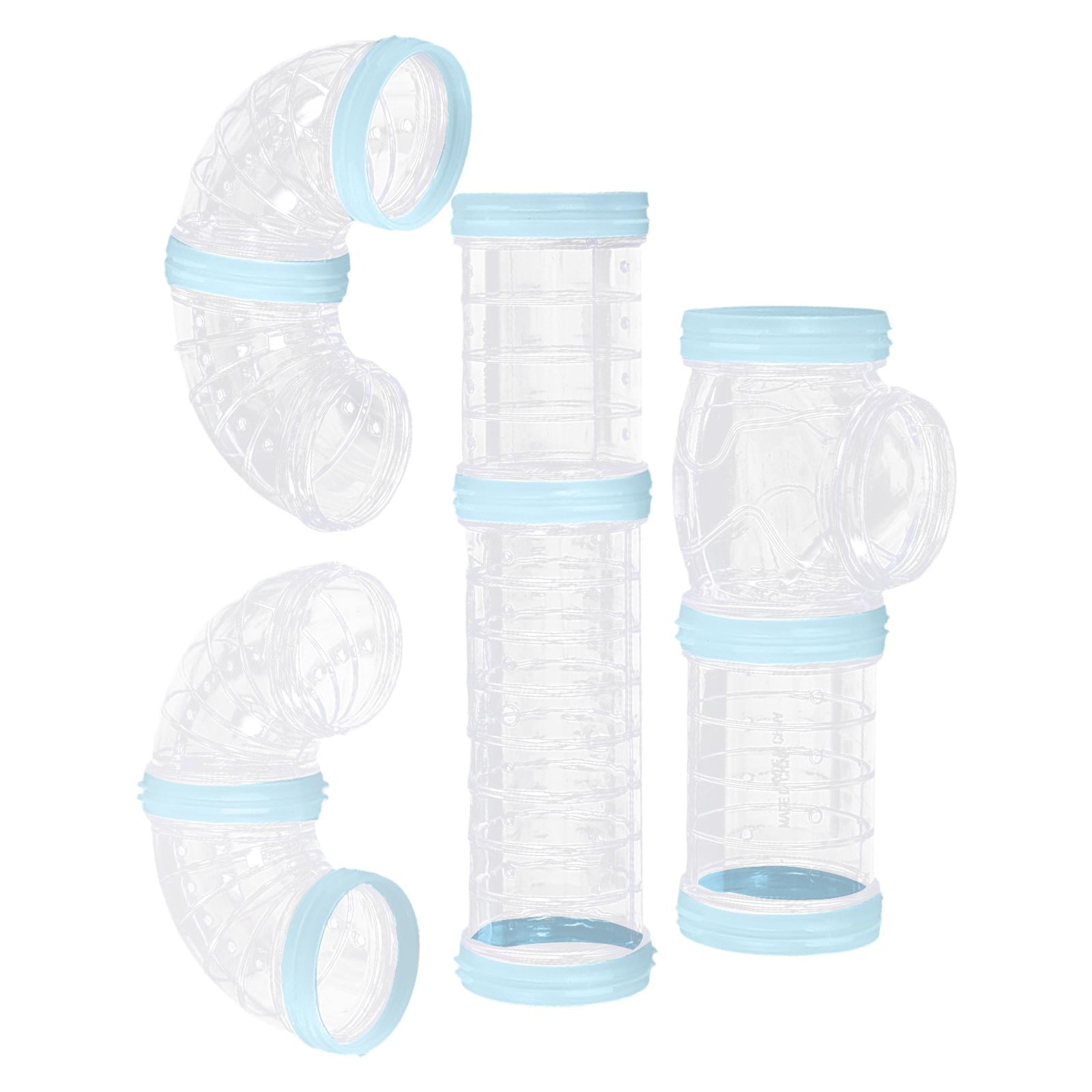 8 Pieces Hamster Tubes Set Connected Tunnels External Pipes for Cage ...