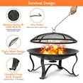 30 inch Fire Pits for Outside Firepit Outdoor Wood Burning Pit Steel ...