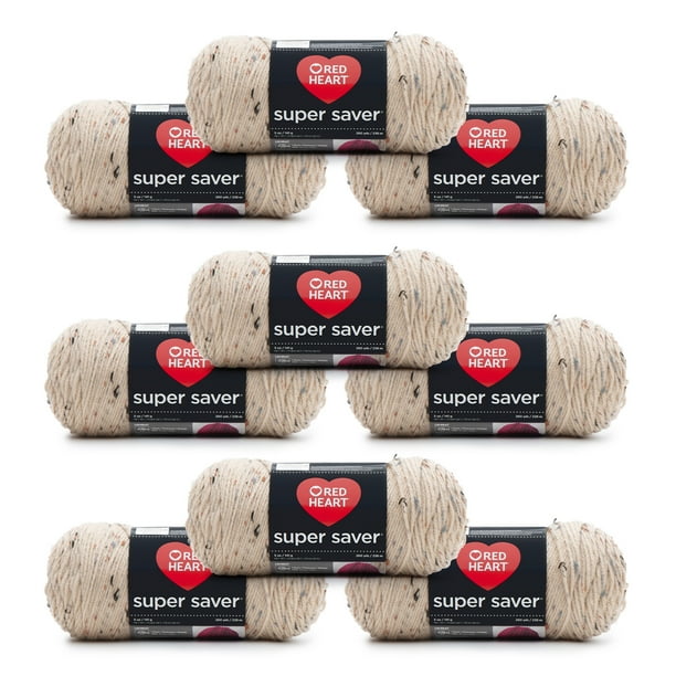 Red Heart® Super Saver® #4 Medium Acrylic Yarn, Buff Fleck 5oz/142g ...