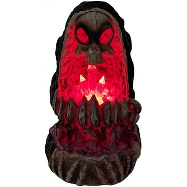 Geode Skull Back Flow Incense Burner w/ LED - 6.5" - Walmart.com