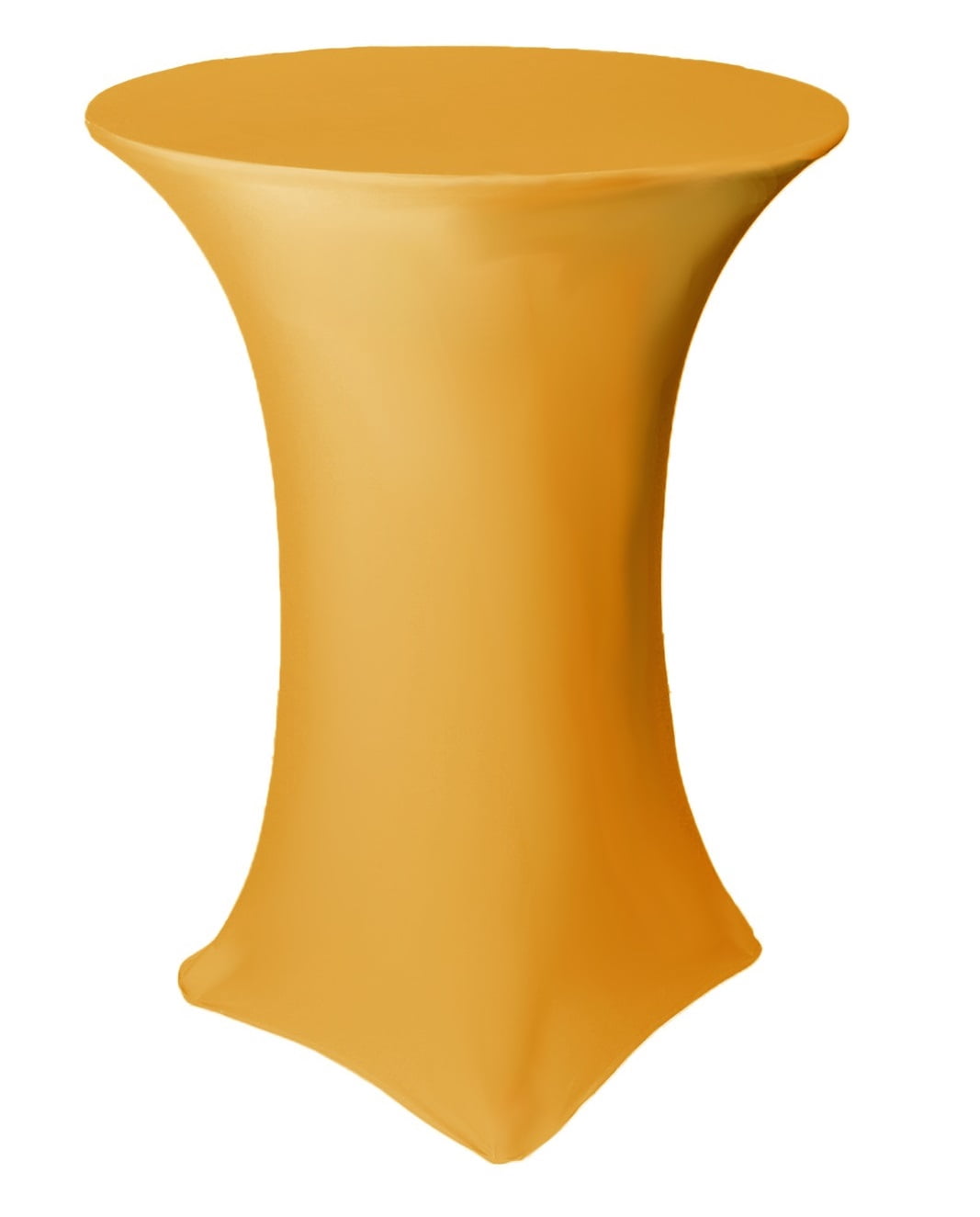 Gold 32 Round x 43" Tall Spandex Cover for Folding Bar Height Tables ...