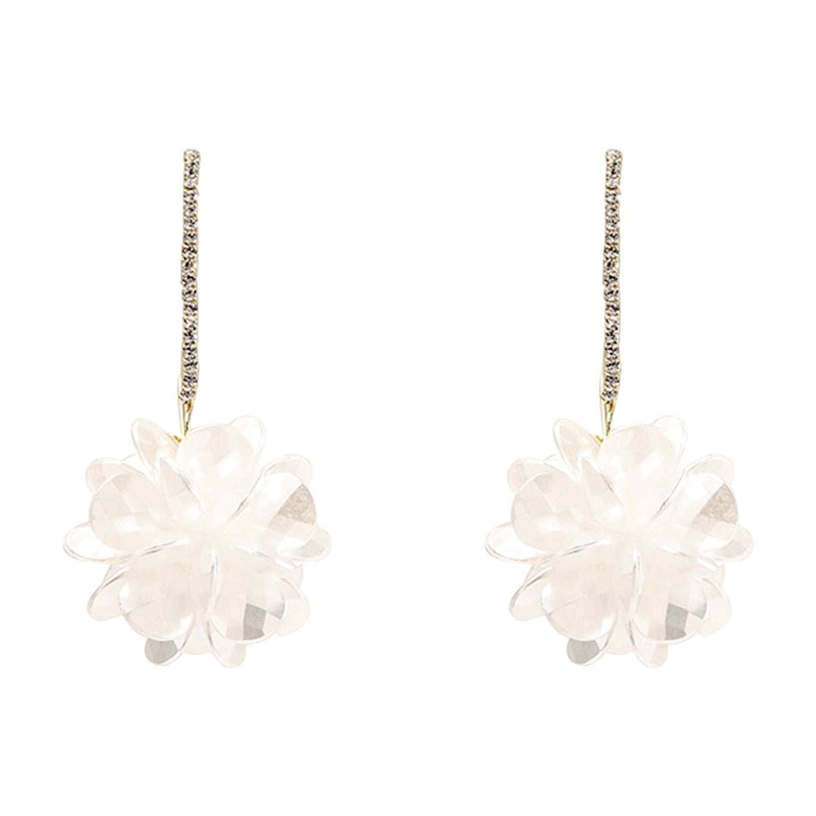 Click here for Visland 1 Pair Women Hanging Earrings Shell Flower... prices