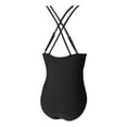 GYUJNB Womens One Piece Swimsuits V Neck Crossback Swimwear Push Up ...