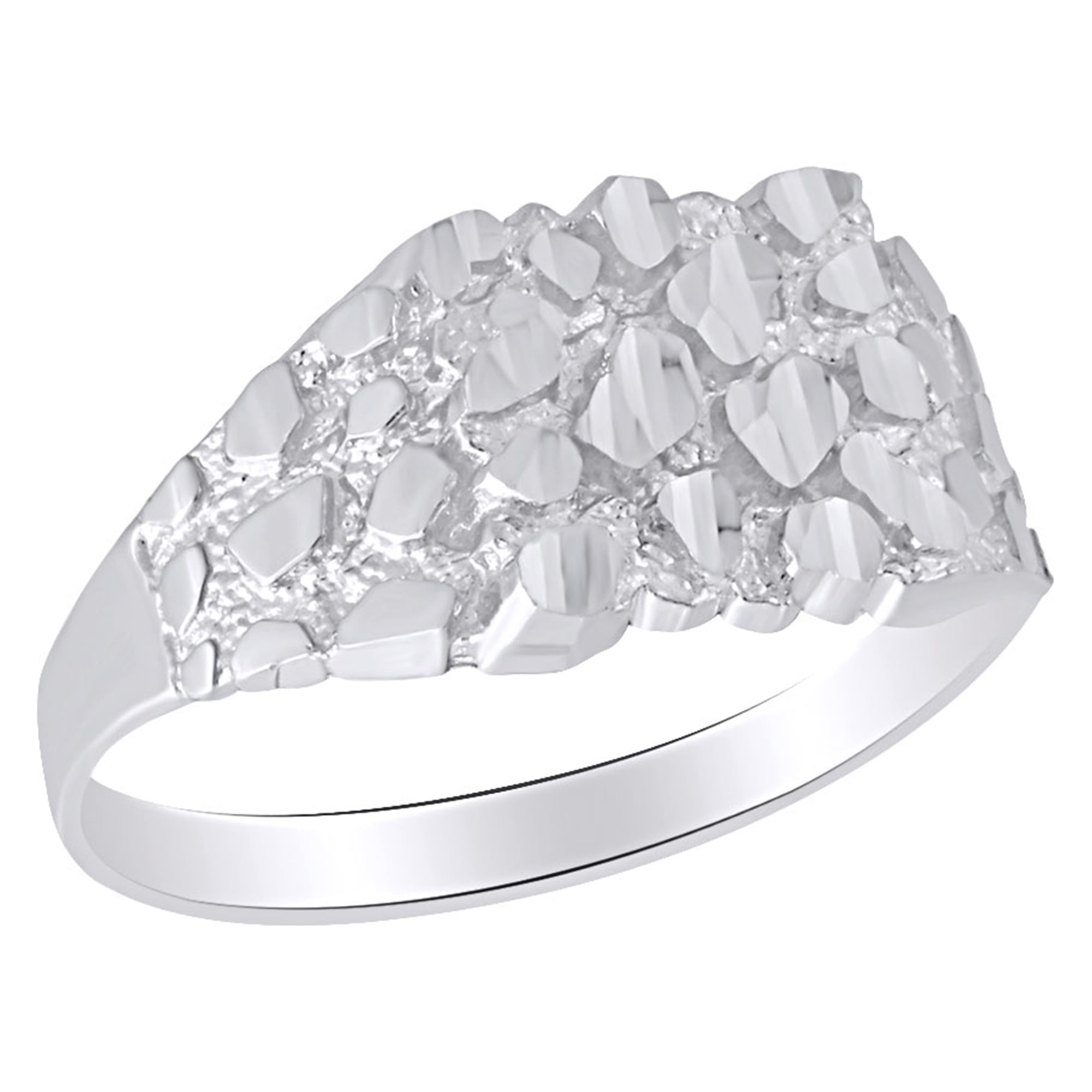 Jewel Zone US - Nugget Style Men's Promise Ring In 10K Solid Yellow ...