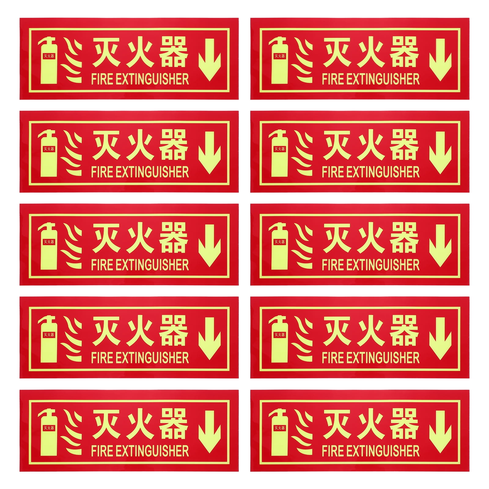 NUOLUX Extinguisher Fire Sign Signs Wall Symbol Reminding Location ...