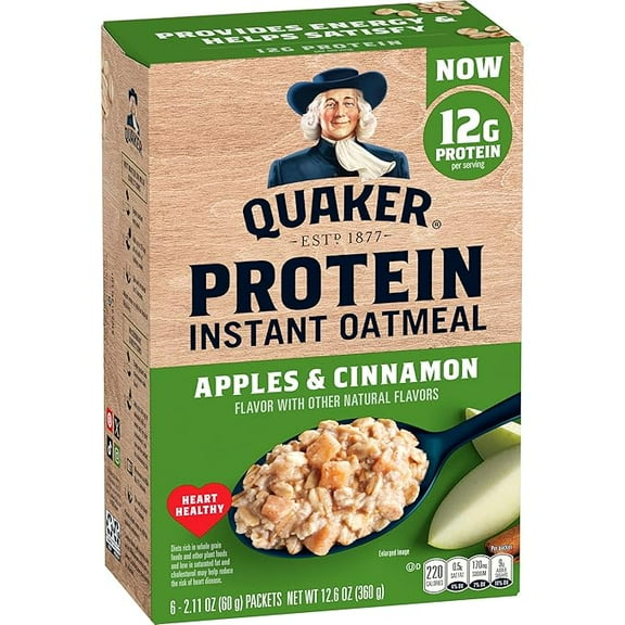 Quaker Instant Oatmeal Protein Variety Pack 51.3 oz, 24 Count - Walmart.com