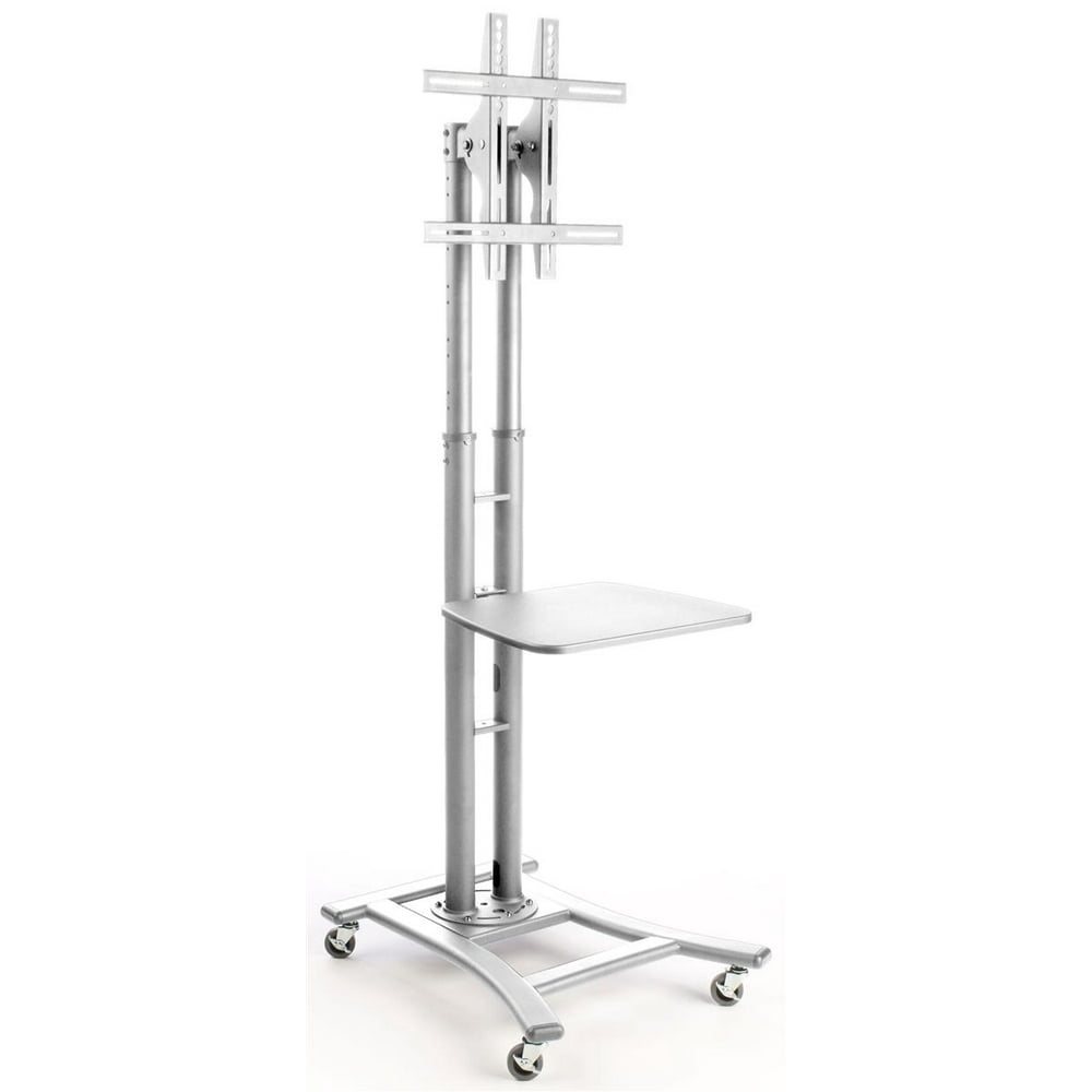 Portable HDTV Stand, 32-70" TV, 19"W Shelf Tray, Height Adjusts to 71.5 ...