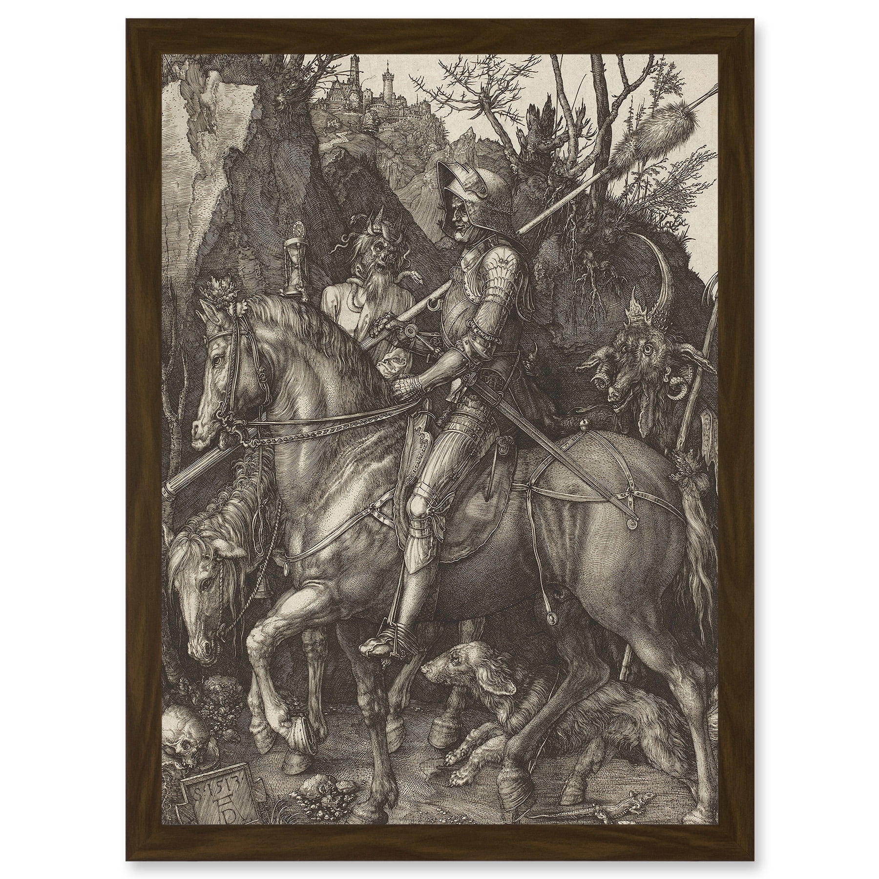 Albrecht Durer Knight Death Devil A4 Artwork Framed Wall Art Print ...