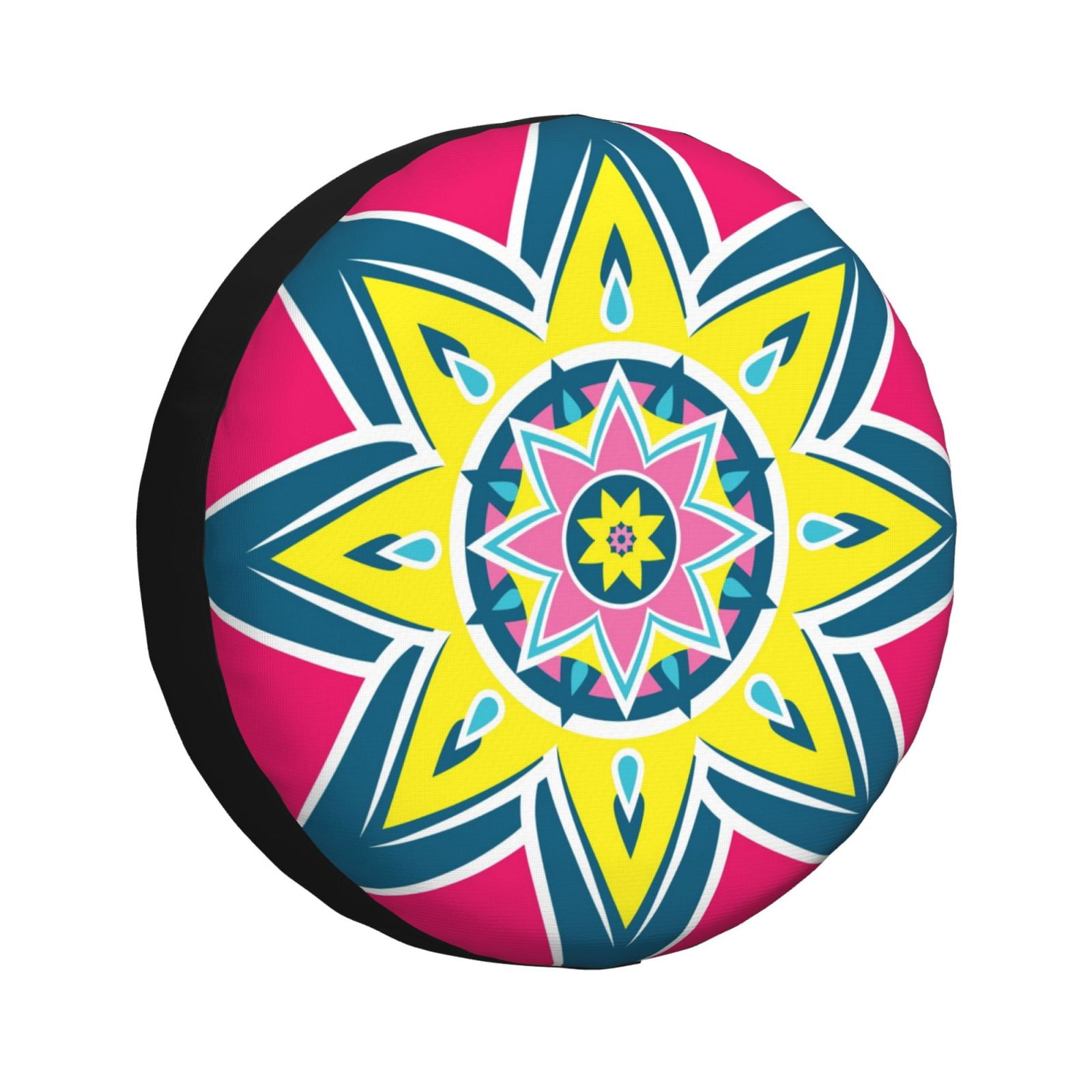 Waterproof Spare Wheel Cover, Round Floral Leaves Adjustable Wheel ...