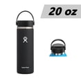 Black 20 oz Wide Mouth Water Bottle with Flex Cap - Walmart.com