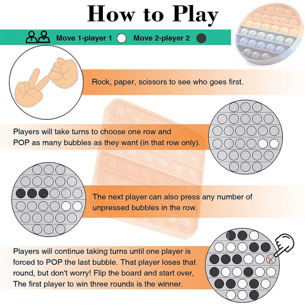 Buy Znfrt 4 Pack Pop It Pop Its Rainbow Pop Fidget Toys Poppet Push Pop ...