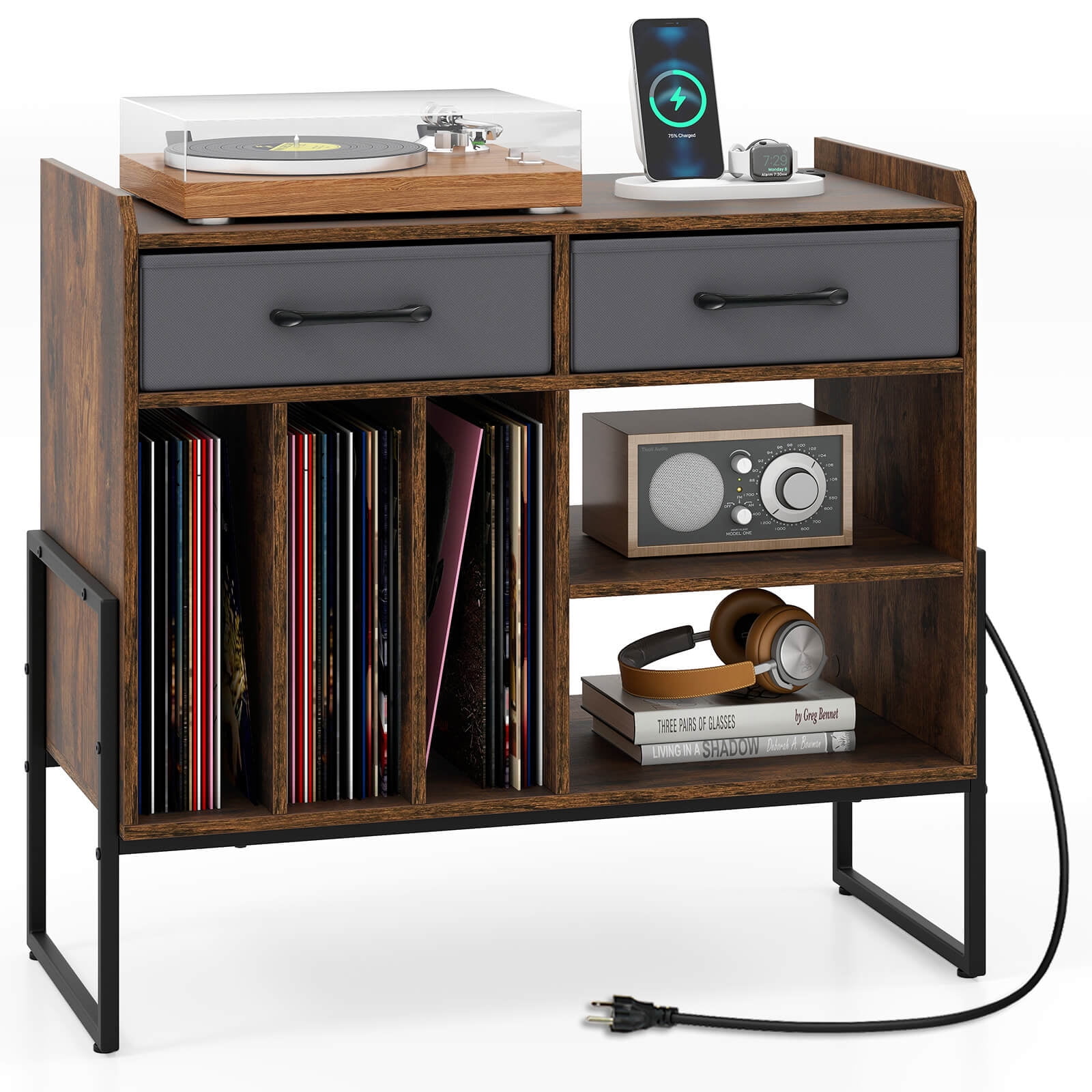 Click here for Costway Large Record Player Stand With Charging St... prices