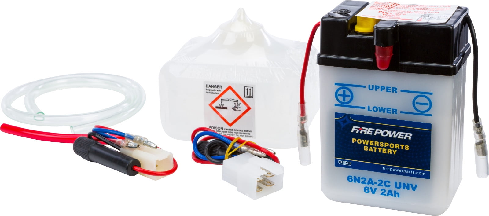 6N2A-2C/UNV Fire Power Battery W/Acid 6N2A-2C Unv 6V - Walmart.com